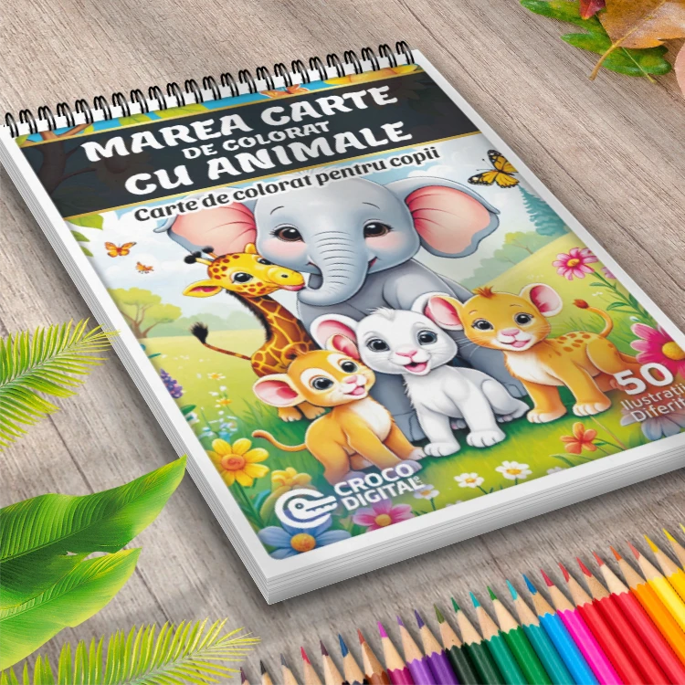Marea Carte de Colorat cu Animale - Carte de colorat pentru copii ...