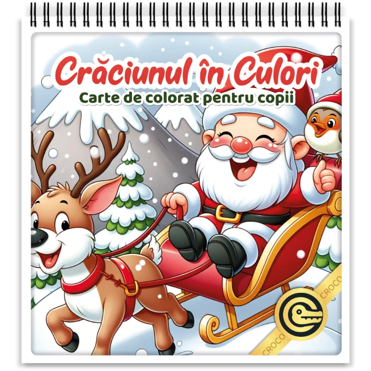 Craciunul in Culori - Carte de colorat pentru copii - Croco Digital